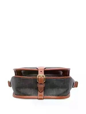 Celine 2022 Medium Triomphe Coated Canvas Folco Crossbody Bag