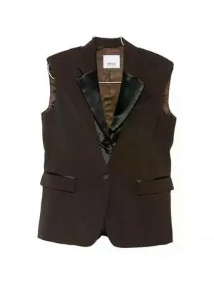 Erika Cavallini Notch-lapel Waistcoat - Brown