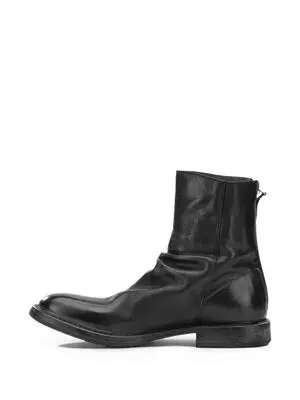 Moma Rear-zip Leather Boots