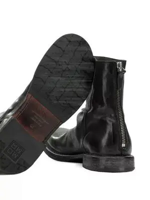 Moma Rear-zip Leather Boots