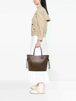LOUIS VUITTON 2019 Damier Ebene Neverfull Mm Tote Bag