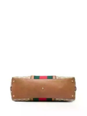 Gucci 2016-2026 Medium Gg Canvas Web Rania Top Handle Bag Satchel