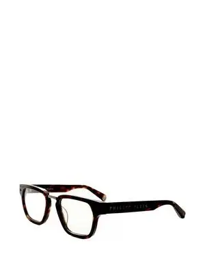 Philipp Plein Tortoiseshell-effect Square-frame Glasses - Brown