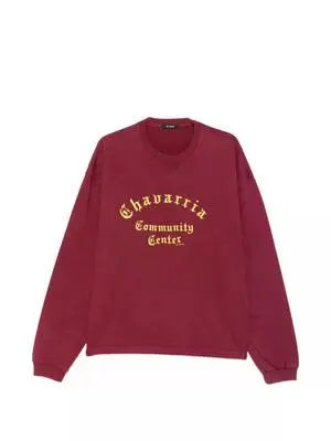 WILLY CHAVARRIA Community Center Long-sleeve Buffalo T-shirt - Red
