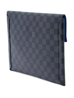 LOUIS VUITTON 2019 Damier Graphite Alpha Pochette Gm Clutch Bag