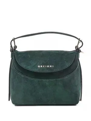 Orciani Suede Logo-plaque Tote Bag - Green