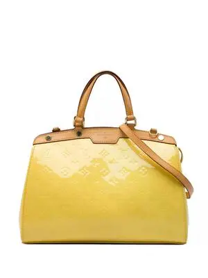 LOUIS VUITTON 2014 Monogram Vernis Brea Mm Satchel - Yellow