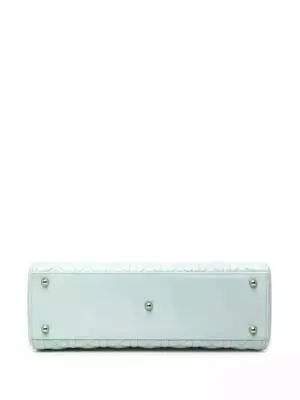 Dior 2013 Large Patent Cannage Lady Satchel - Blue
