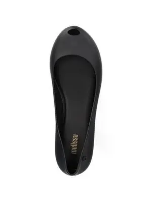 Melissa Nova Ultragirl Peep-toe Ballet Flats - Black