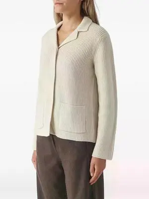 GRAN SASSO Ribbed-knit Patch-pocket Cardigan