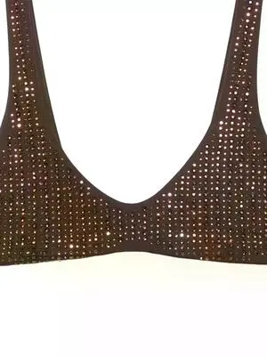 VENUJA Crystal-embellished Bikini - Brown
