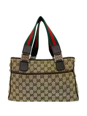 Gucci 2000-2015 Gg Canvas Web Pop Tote Bag