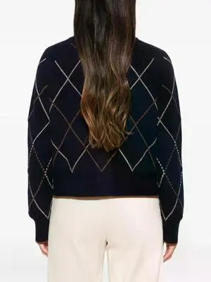 MOISMONT Argyle-pattern Cardigan