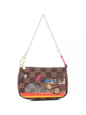 LOUIS VUITTON 2015 Mini Damier Ebene Illustre Shoulder Bag