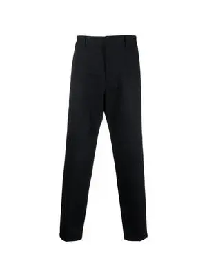 JIL SANDER Straight-leg Cotton Trousers - Black