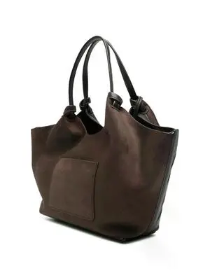 Dkny Medium Paula Diagonal-stripe Tote Bag - Brown