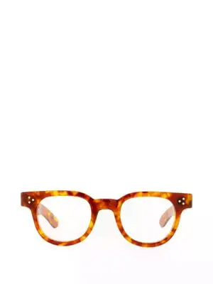 JULIUS TART OPTICAL Fdr Tortoiseshell-effect Glasses - Orange