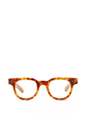 JULIUS TART OPTICAL Fdr Tortoiseshell-effect Glasses - Orange