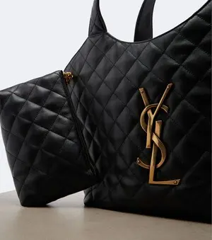 Saint Laurent Icare Medium Quilted Leather Shopper