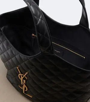 Saint Laurent Icare Medium Quilted Leather Shopper