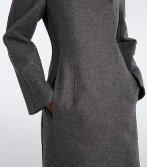 JIL SANDER Double-breasted Virgin Wool Coat