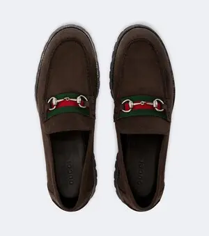Gucci Horsebit Suede Loafers