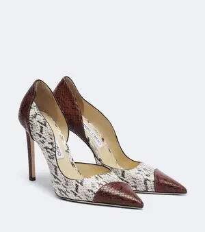 JIMMY CHOO Brigitte Snake-effect Leather Pumps - Multicoloured