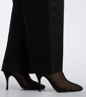 Alaïa Mesh Ankle Boots - Black