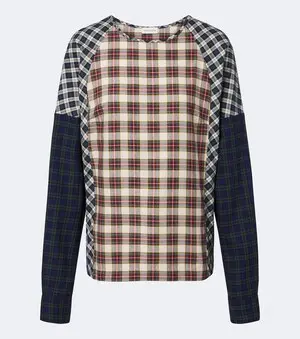 Dries Van Noten Checked Cotton Flannel Top - Multicoloured