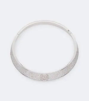 Gucci Interlocking G Embellished Choker - Silver