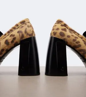 JIMMY CHOO Tylor Leopard-print Calf Hair Loafer Pumps