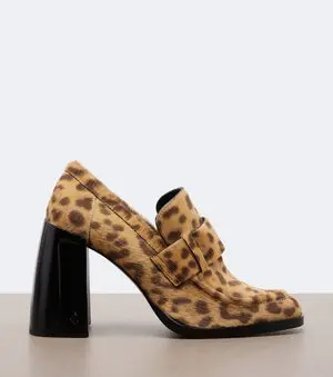 JIMMY CHOO Tylor Leopard-print Calf Hair Loafer Pumps