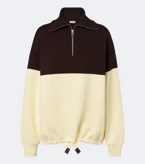 Loewe Anagram Cotton-blend Half-zip Sweater