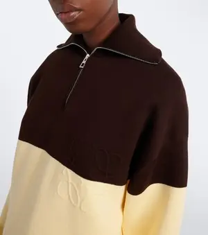 Loewe Anagram Cotton-blend Half-zip Sweater