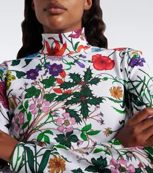 Gucci Flora Printed Jersey Top