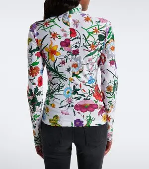 Gucci Flora Printed Jersey Top