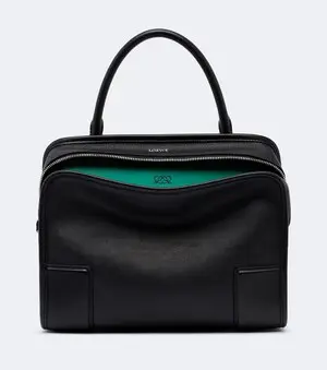 Loewe Amazona 180 Medium Leather Top-handle Bag - Black