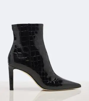JIMMY CHOO Frankie Croc-effect Leather Ankle Boots