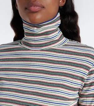 Dries Van Noten Striped Cotton-blend Turtleneck Sweater
