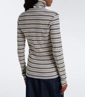 Dries Van Noten Striped Cotton-blend Turtleneck Sweater