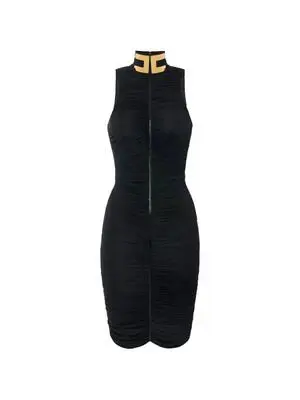Elisabetta Franchi Dress In Lightweight Crêpe Jersey Fabric - Black