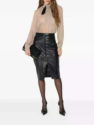Elisabetta Franchi Crepon Blouse With Micro-polka Dot Print