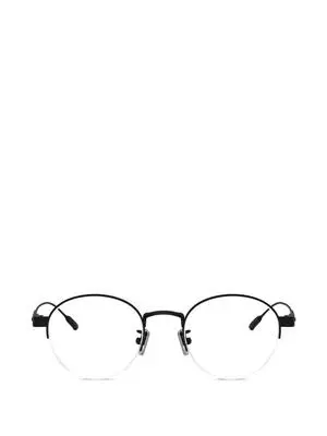 Moncler Round Titanium Glasses - Black