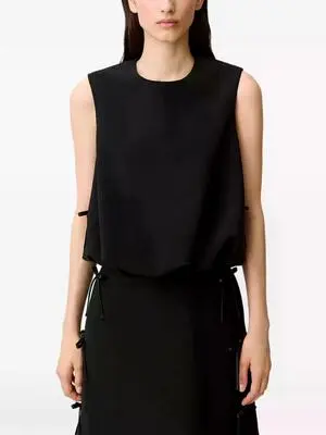 Claudie Pierlot Bow-detail Sleeveless Top - Black