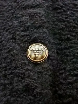 Prada 2010s Knitted No-collar Jacket - Black