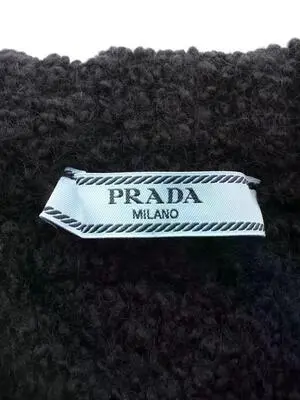 Prada 2010s Knitted No-collar Jacket