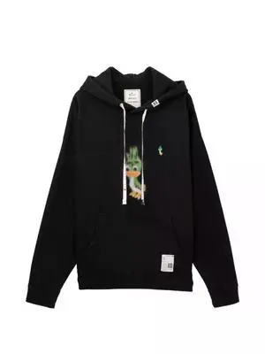 Mihara Yasuhiro Graphic-print Drawstring Hoodie - Black