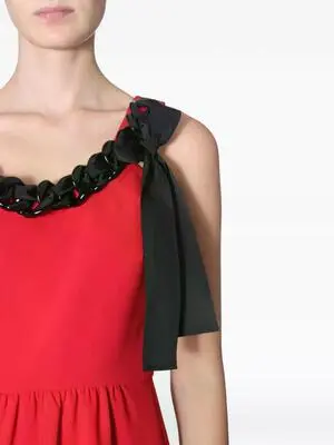 Moschino Chain Bow Dress - Red