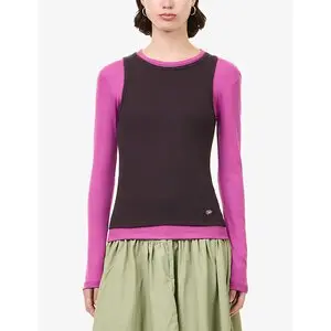DAMSON MADDER Manon Layered 2 In 1 Cotton And Modal-blend Top