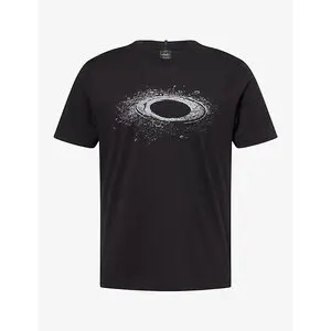 Oakley Lunar Eclipse Graphic-print Cotton T-shirt - Pitch Black